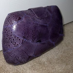 Bags | Purple Genuine Frog Skin Clutchcrossbody Bag | Poshmark